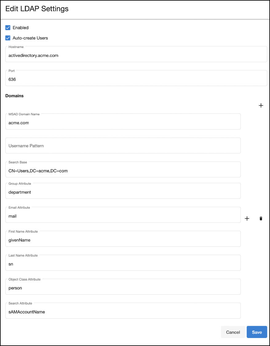 LDAP/Active Directory